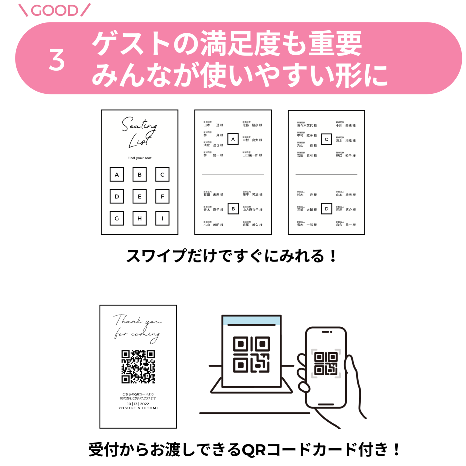 プロがつくる WEB席次表 Purofu -入力・配置・全部やります - narunico